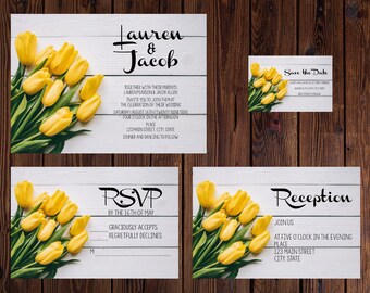 Tulip invitation | Etsy