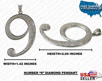 Number 9 necklace | Etsy