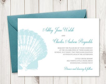 Seashell invitations | Etsy