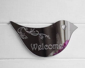 Mirror welcome sign | Etsy
