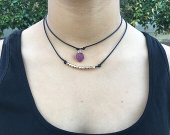 Amethyst choker | Etsy