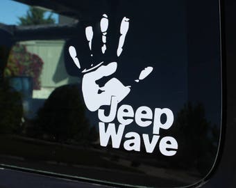 Jeep wave sticker | Etsy