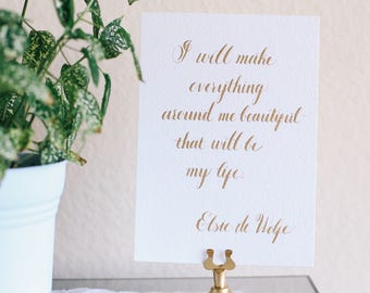 Calligraphy quote | Etsy