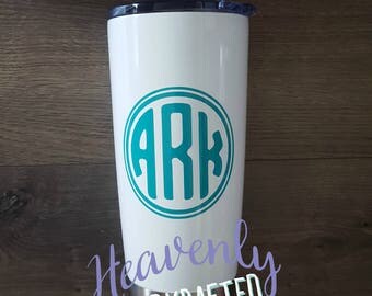 Monogram tumbler | Etsy