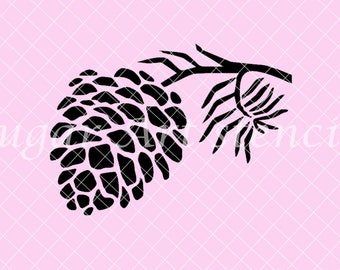 Pine cone stencil | Etsy