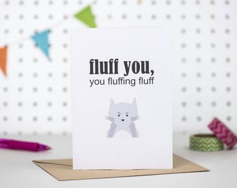 Grumpy Cat Card Thank You Card Funny Greeting Card