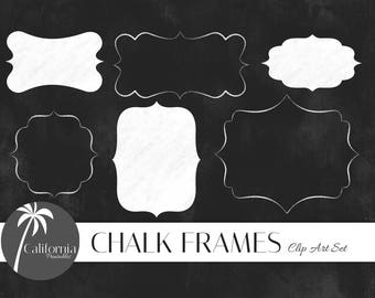 Chalk Frames Label Clip Art Scrapbook Embellish chalk
