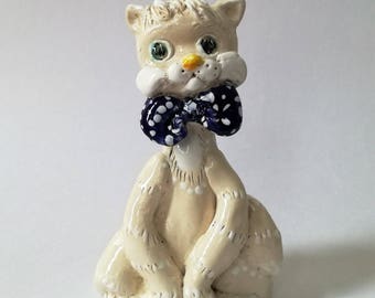 Ceramic cat figurine | Etsy