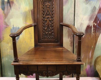 Antique wood chair | Etsy