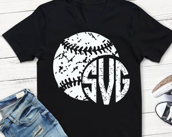 Distressed baseball | Etsy