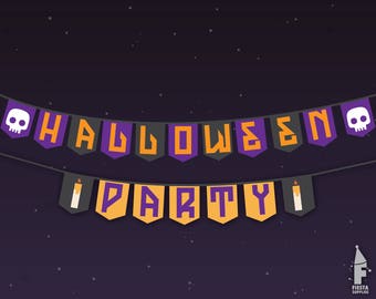 Halloween pennants | Etsy