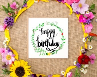 Nature birthday card | Etsy