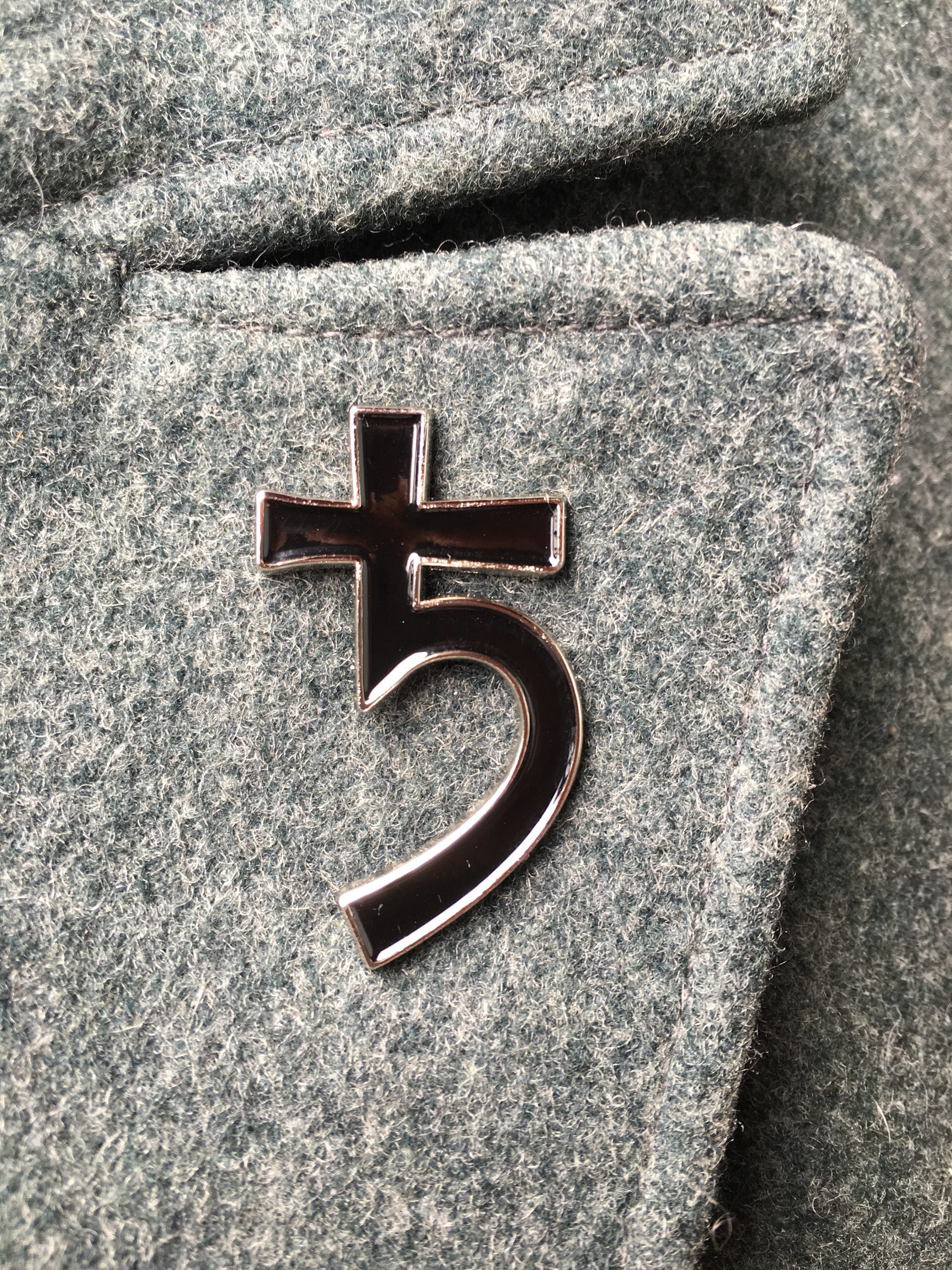 Lead (Saturn) Symbol Enamel Pin