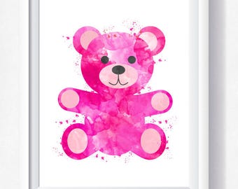 Teddy bear print | Etsy