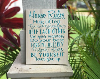 House rules sign | Etsy