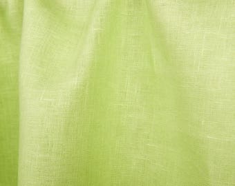 Green linen fabric | Etsy