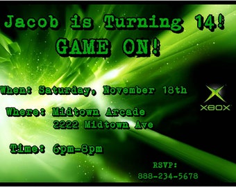 Xbox invitations | Etsy