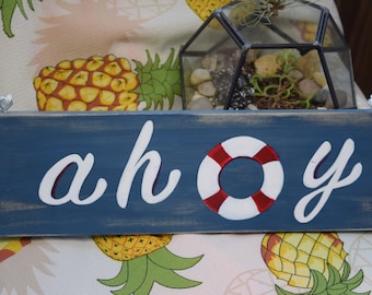 Ahoy sign | Etsy