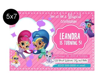 Shimmer and shine invitation | Etsy