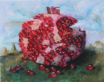 Pomegranate art | Etsy