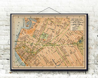 New york city map | Etsy