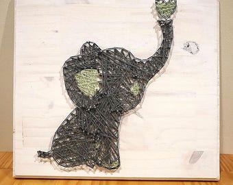Elephant string art | Etsy