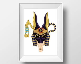 Anubis mask | Etsy