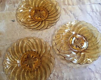 Amber glass plates | Etsy