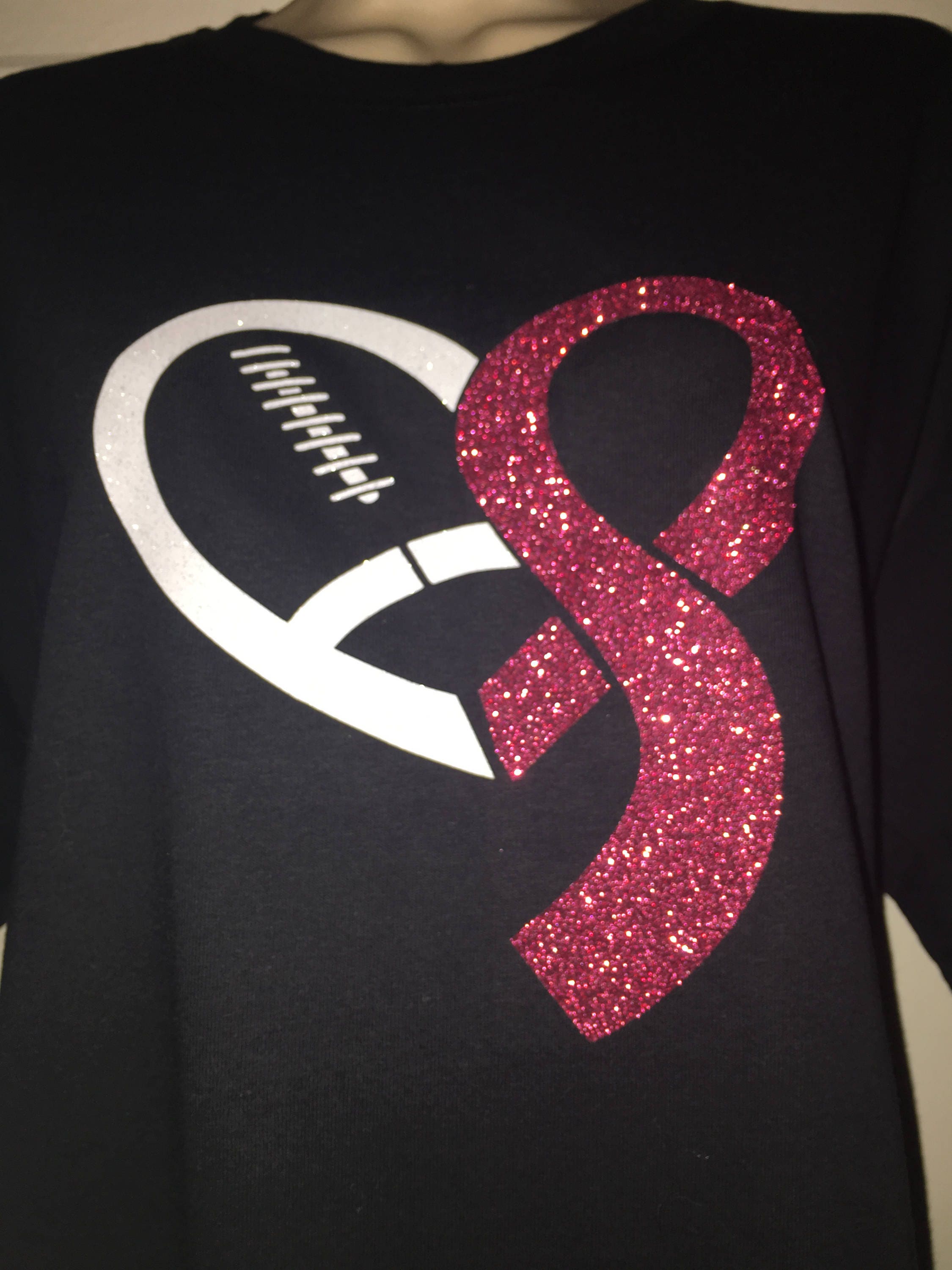 Football Breast Cancer T-shirt cancer awareness pink ribbon