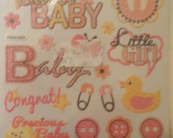Baby girl stickers | Etsy