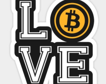 Bitcoin sticker | Etsy
