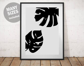 Monstera print | Etsy