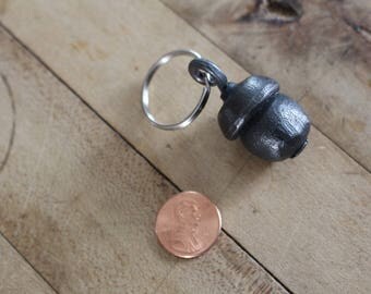 Wooden Beaver Key Chain Wood Beaver Animal Key Fob Hand Cut