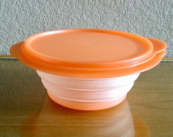 Vintage Tupperware Dusty Rose Microwave Reheatables Bowl with