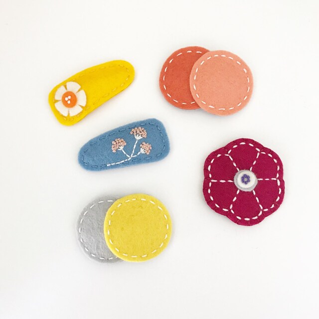 Modern Felt Hair Clips for All Ages by modernbean on Etsy