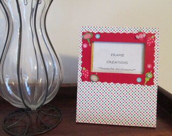 Polka dot frame | Etsy