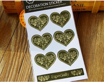 Gold foil stickers | Etsy