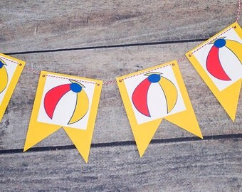 Beach ball banner | Etsy