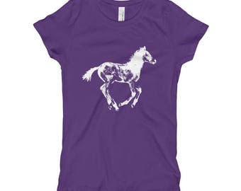 Girls horse shirt | Etsy
