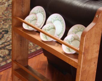 Wooden plate rack | Etsy