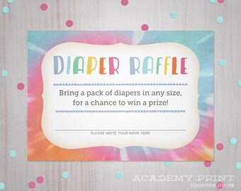 Diaper raffle cards | Etsy