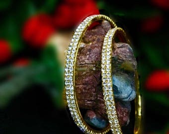 Stone bangles | Etsy