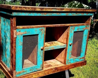 Rustic tv stand | Etsy