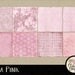 Soft Pink Digital Scrapbook Kit Clipart Pale Baby Pink
