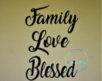 Infinity vinyl decal Faith Love Blessed Add-A-Name