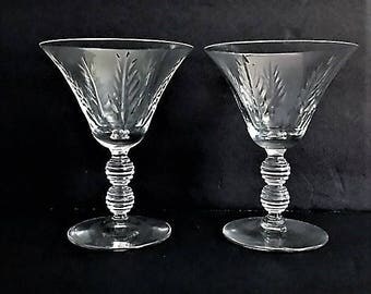 1950s stemware | Etsy