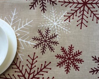 Snowflake tablecloth | Etsy