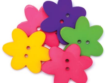 Large flower buttons | Etsy