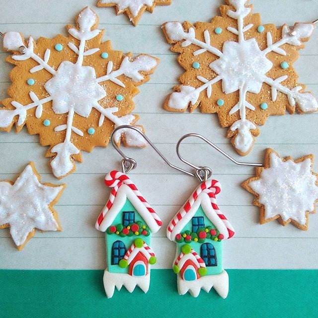 Fox Earrings Animal Earrings Polymer Clay Earrings Fimo