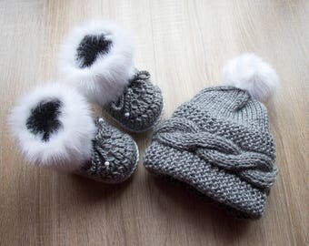 Baby pom pom hat | Etsy